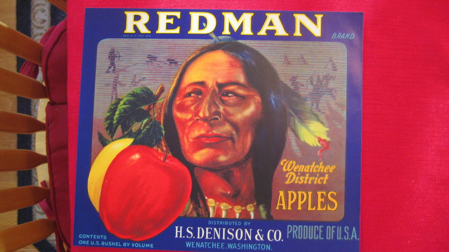 Redman Blue Fruit Crate Label - Yakima Valley Labels
