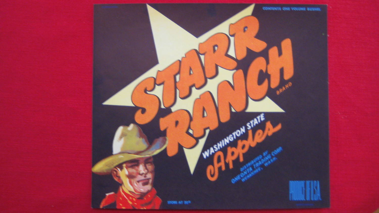 Starr Ranch Fruit Crate Label - Yakima Valley Labels
