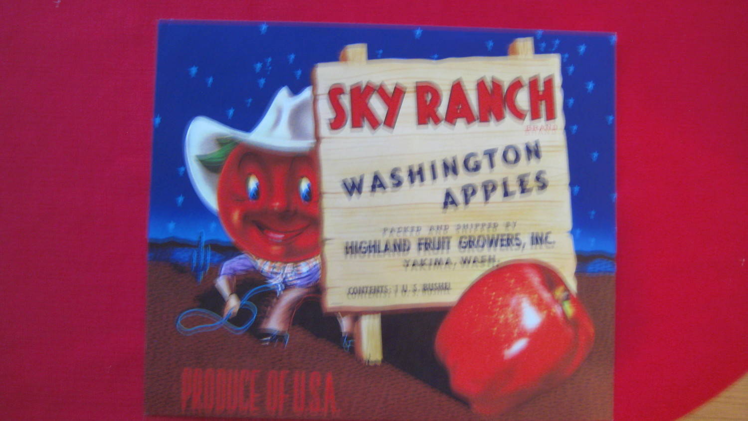 Sky Ranch Fruit Crate Label - Yakima Valley Labels