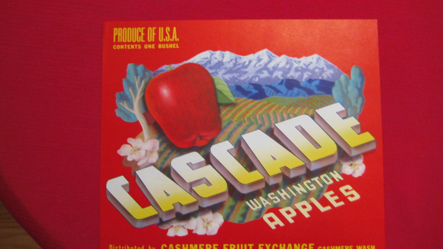 Cascade Fruit Crate Label - Yakima Valley Labels