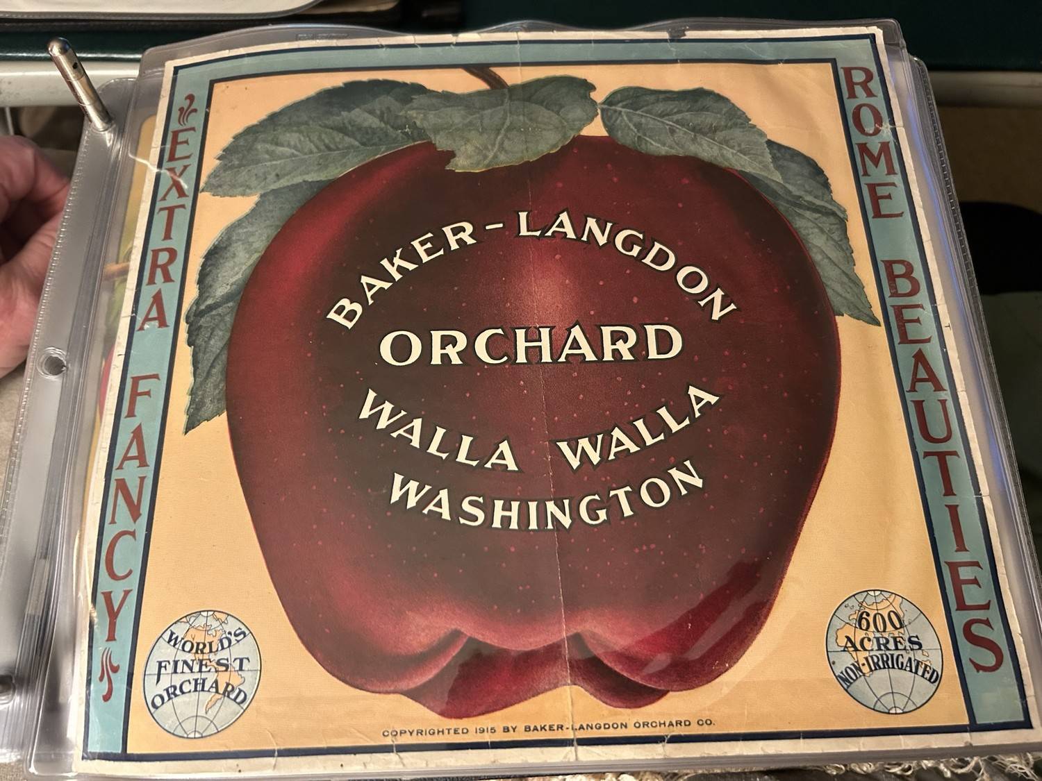Baker-Langdon Fruit Crate Label - Yakima Valley Labels
