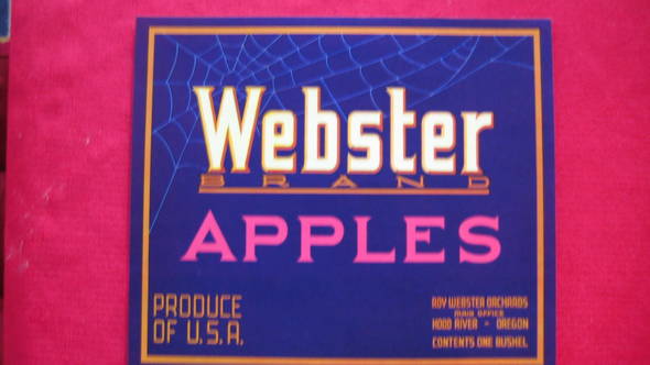 Webster Fruit Crate Label - Yakima Valley Labels