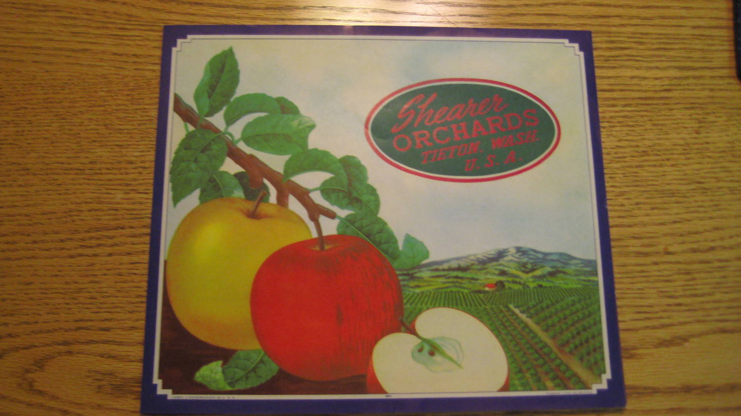Shearer Orchards Fruit Crate Label - Yakima Valley Labels