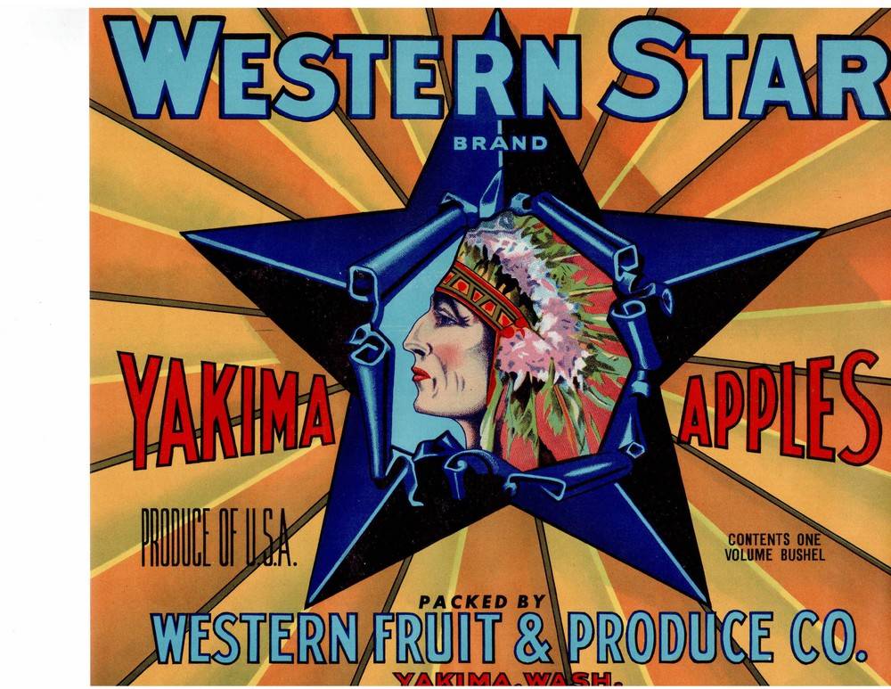 Western Star Fruit Crate Label - Yakima Valley Labels