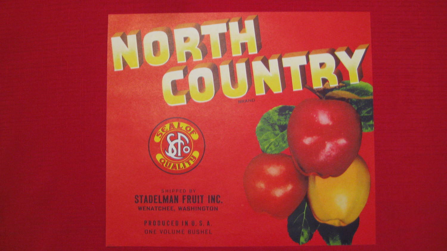 North Country Fruit Crate Label - Yakima Valley Labels