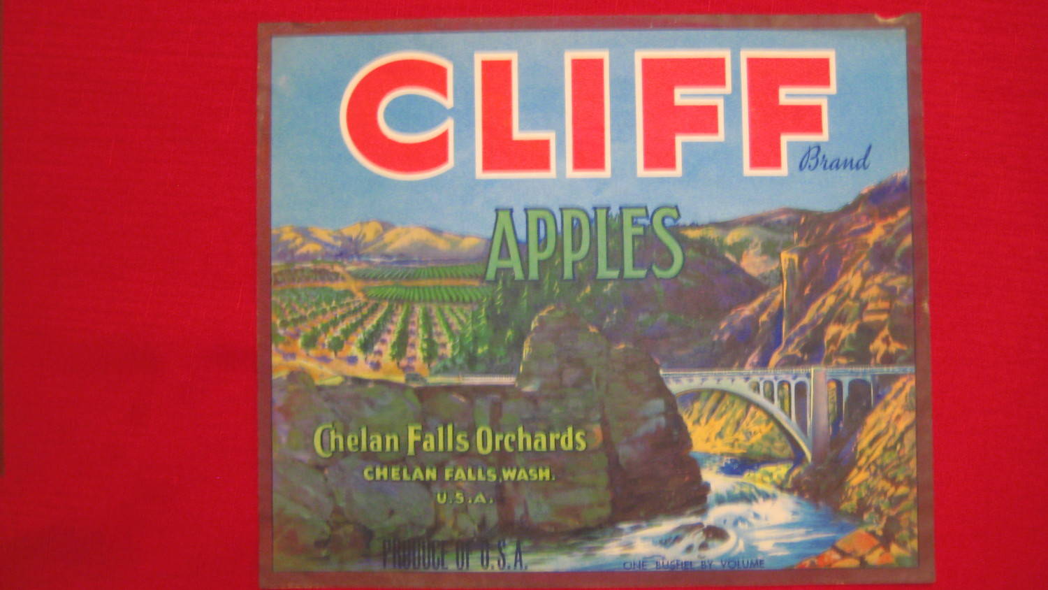 Cliff Fruit Crate Label - Yakima Valley Labels