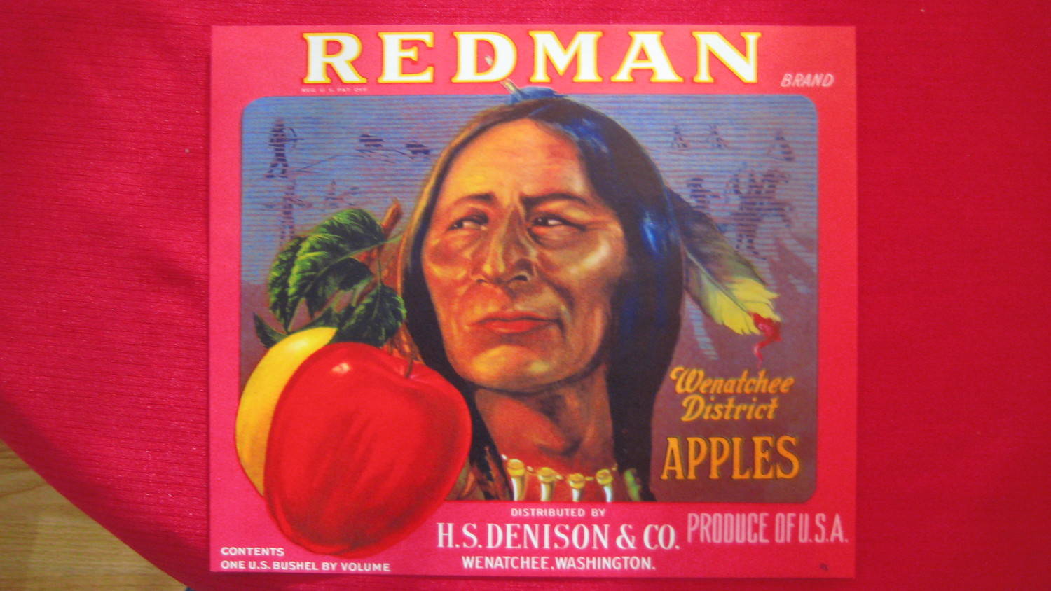 Redman Red Fruit Crate Label - Yakima Valley Labels