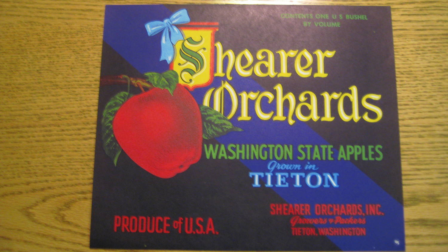 Shearer Orchards Fruit Crate Label - Yakima Valley Labels