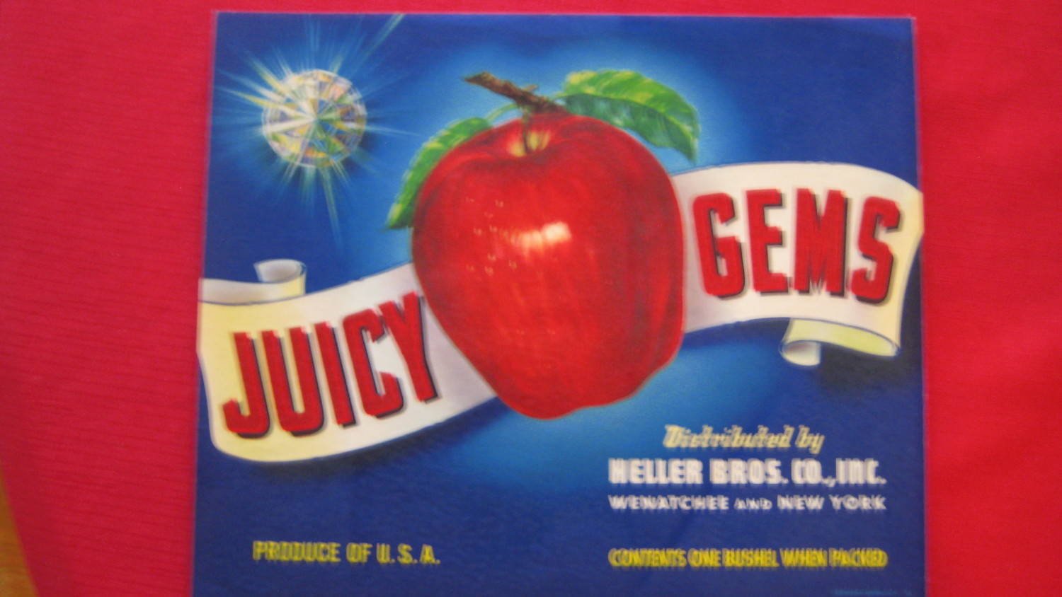 Juicy Gems Fruit Crate Label - Yakima Valley Labels