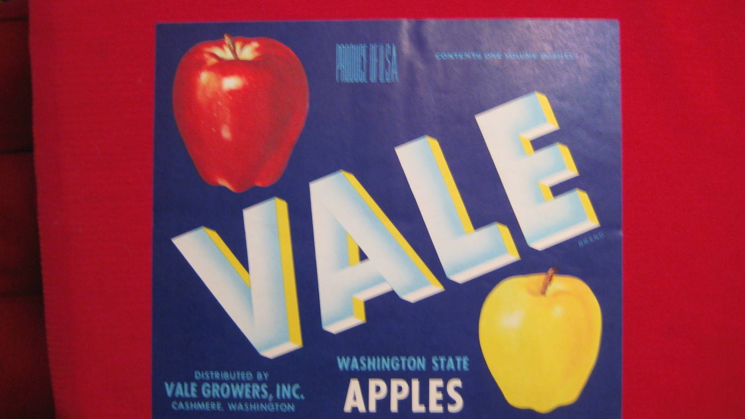Vale Fruit Crate Label - Yakima Valley Labels